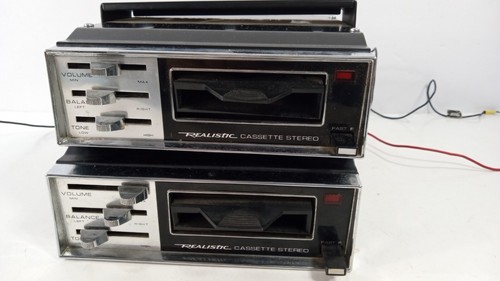 (2) Vintage Realistic Car Stereo Cassette Tape Decks Under Dash Mount ...