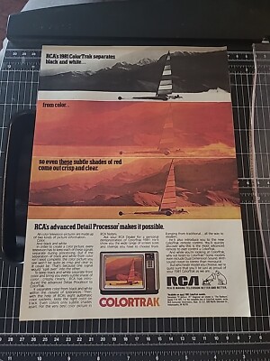 RCA Colortrak Television Print Ad 1980 8x11 Vintage Great To Frame | eBay