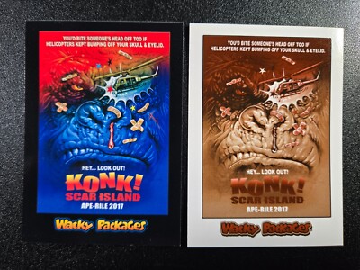 King Kong Skull Island Spoof 2018 Wacky Packages 2 Card Set | eBay