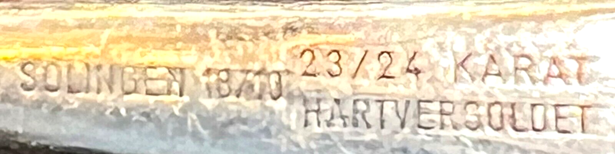 HARTVERGOLDET SOLINGEN GERMANY 23/24 KARAT PLATED GOLD HARTVERGOLDET SOLINGEN GERMANY 23/24 KARAT PLATED GOLD