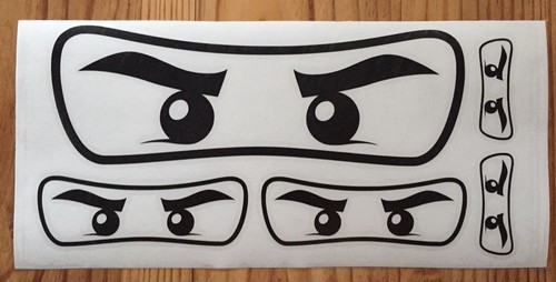 Ninjago eyes Vinyl Wall Stickers Lego set of 5 | eBay UK