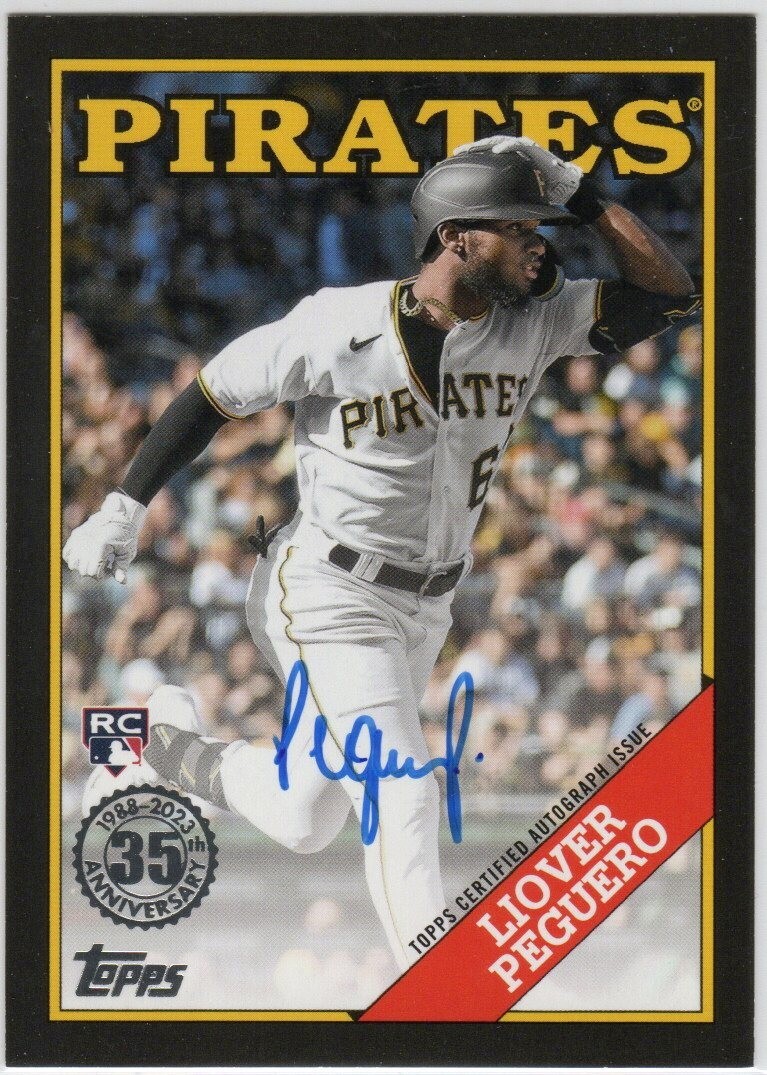 LIOVER PEGUERO 2023 Topps Series 1 RC 1988 AUTO Black 114/199 ...