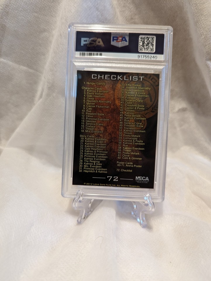 Jennifer Lawrence - Checklist 72 The Hunger Games 2012 NECA PSA 9 (Pop ...