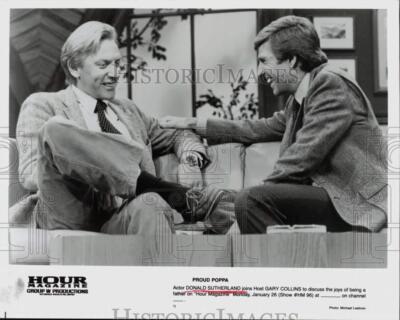Press Photo Actor Donald Sutherland & Host Gary Collins on "Hour ...