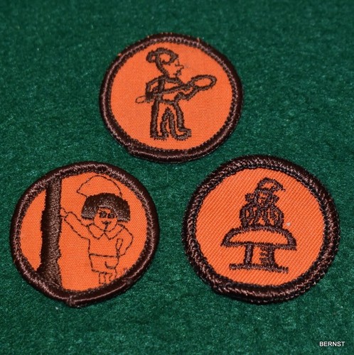 GIRL SCOUT - SET OF 3 BROWNIE PRE TRY-ITS IT BADGES | eBay