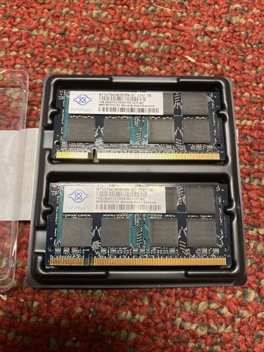 2x Nanya 1GB 2Rx8 PC2-5300S DDR2 Memory Ram NT1GT64U8HB0BN-3C 2 Gb ...