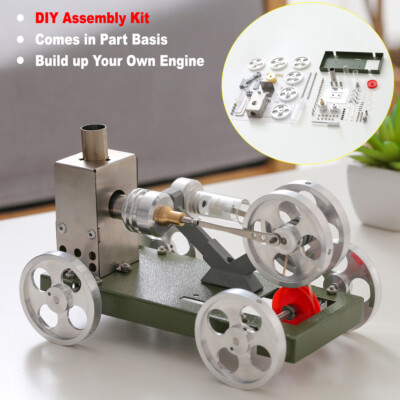 DIY Assembly Stirling Engine Car Model Toy Mini Build-up Hot Air ...
