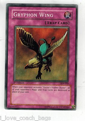 Gryphon Wing SDP-050 1st Yugioh Yu Gi Oh! Foil Holo SUPER HOLO Rare ...