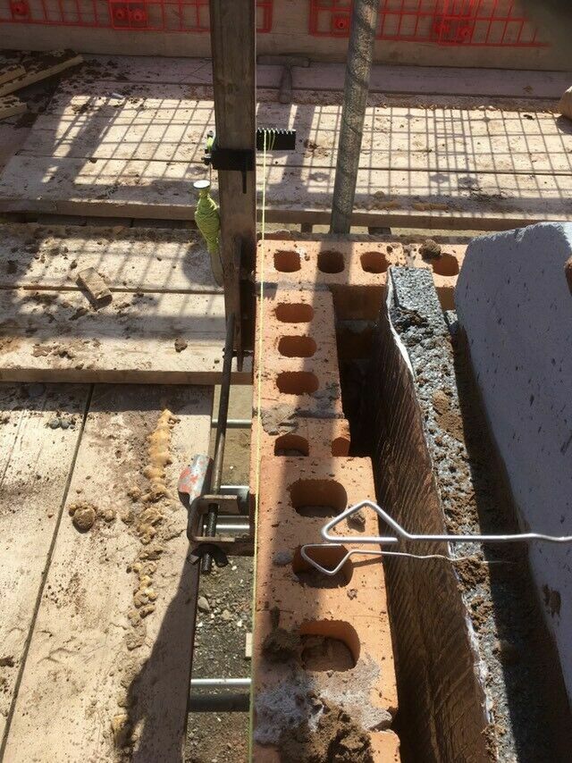 40mm Profile offset Line Holder Clips set 2 Brick laying wall Building ...