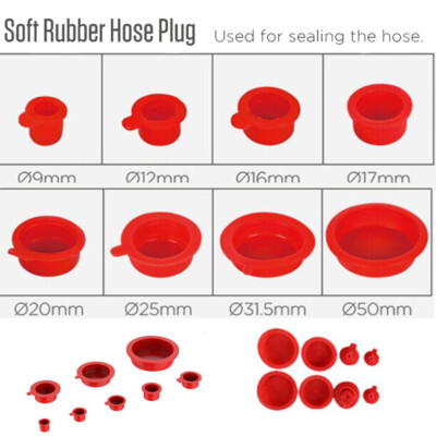 8PC Car Pipe Soft Cap Plugs Set Assorted Kit EVAP Smoke Machine Intake ...