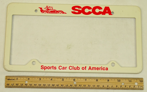 VINTAGE 1980's SCCA Pro Racing Sports Car Club of America License Plate ...
