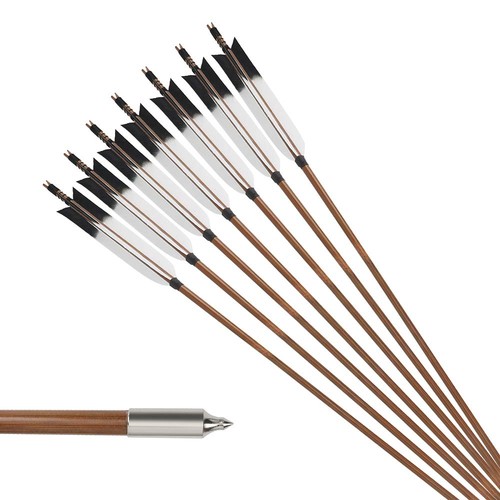 Arrows, 12 Pack Practice Target Arrow Handmade Self Nock Feather ...