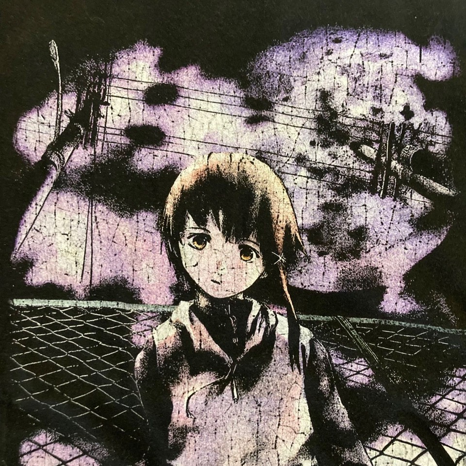 Serial Experiments Lain T-Shirt Anime Manga XL Double Stitch Used ...