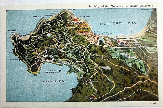 Monterey area tourist map - Monterey Area Tourist Map map of monterey ...