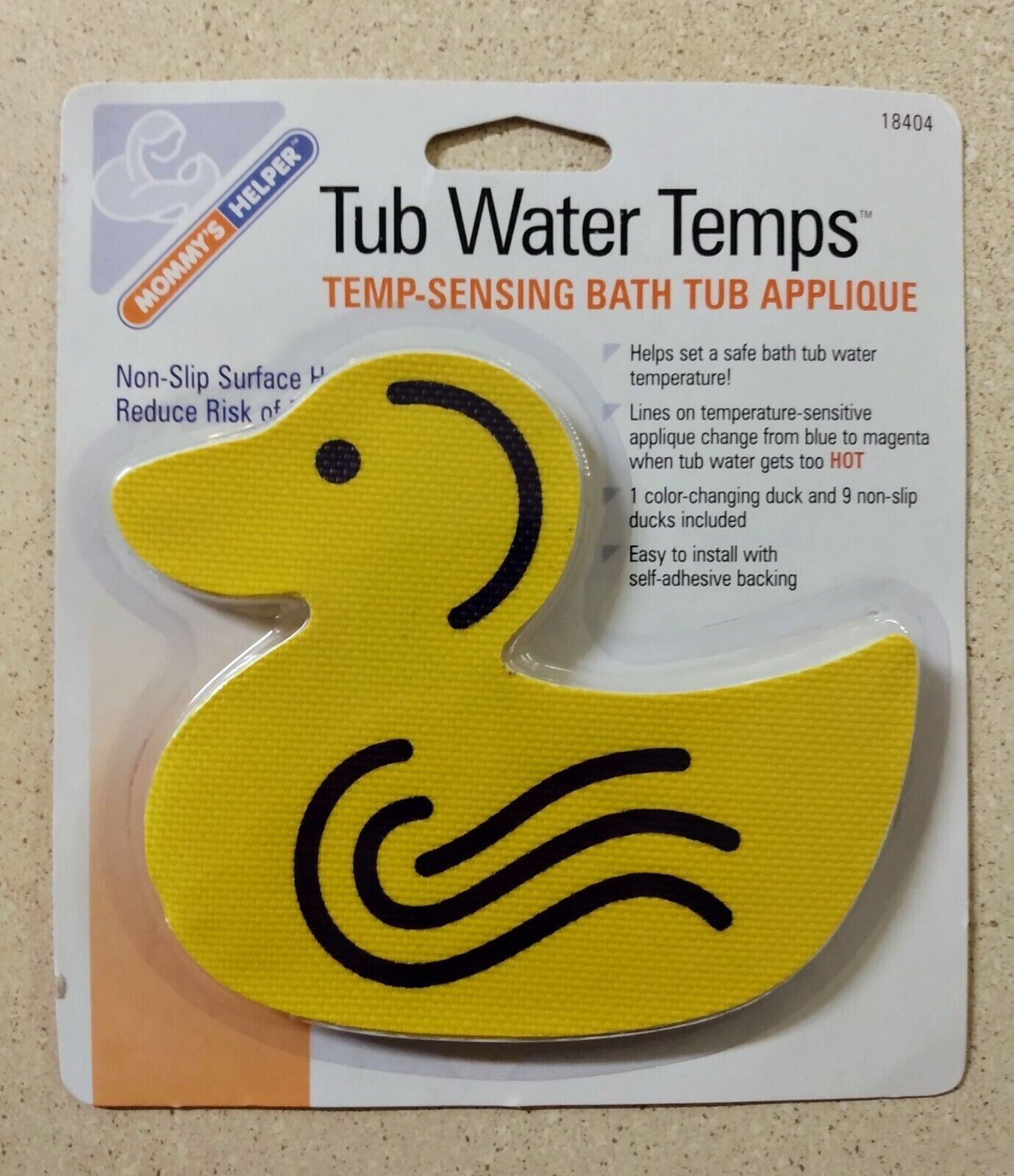 Mommy’s Helper Tub Water Temps Temp Sensing Bath Tub Applique Yellow ...