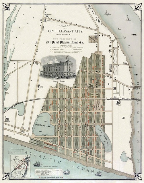 Point Pleasant New Jersey - 1880 - 23 x 29.25 | eBay