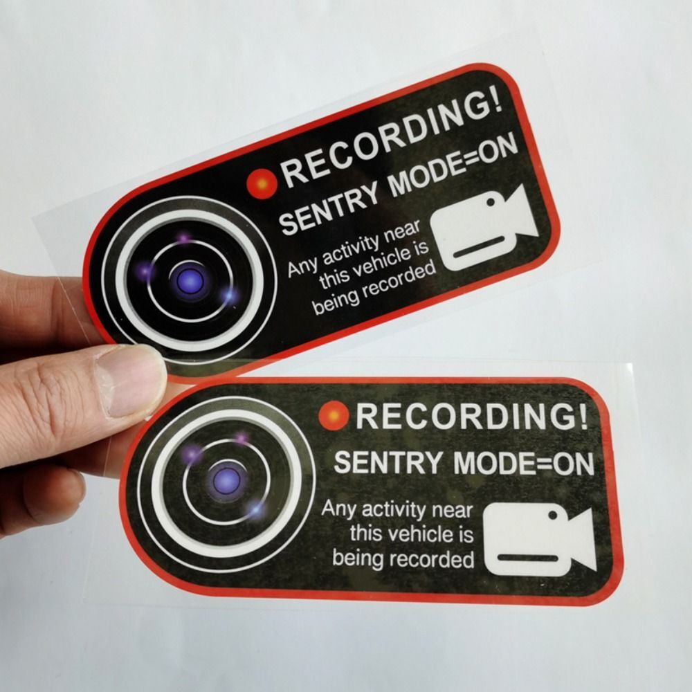 Sentinel Mode Alarm System Decal 10*4.5cm Prompt Stickers Vehicle | eBay