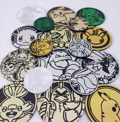 Pokemon TCG Coins (Jumbo & Large) Choose Your Coins | eBay