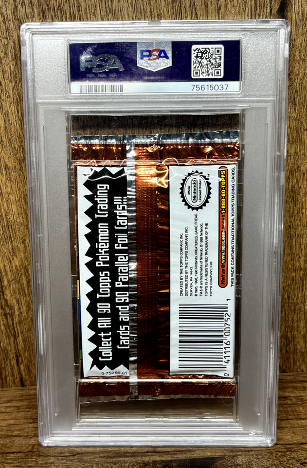 1999 Topps Pokemon TV Animation Edition Unopened Pack Blue Logo PSA 8 ...