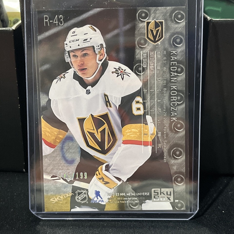 2022-23 Skybox Metal Universe Kaeden Korczak Rookie Retro Purple ...