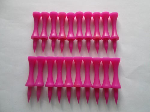 20 Strong Plastic Golf Tees Graduated Castle Tees Pink For Sale Size ...