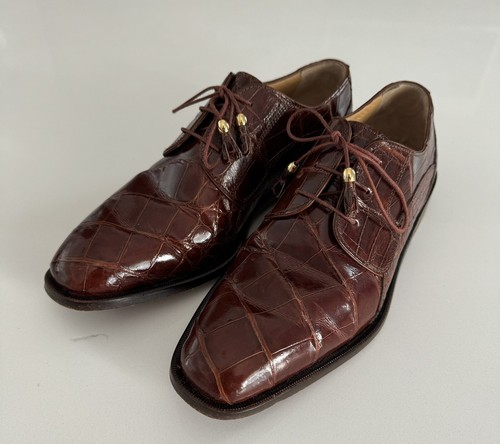 Traversi Alligator Dress Oxford Shoes 8 Made In Italy | eBay