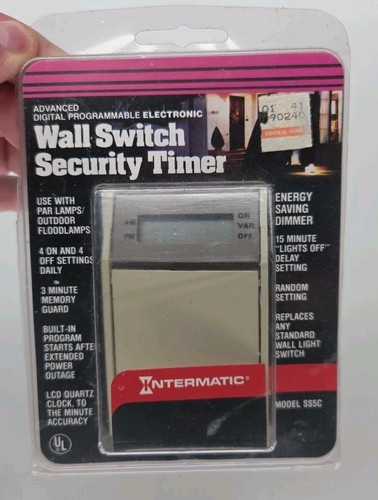 Intermatic Wall Light Switch Security Timer Model SS5C New Old Stock Sealed | eBay