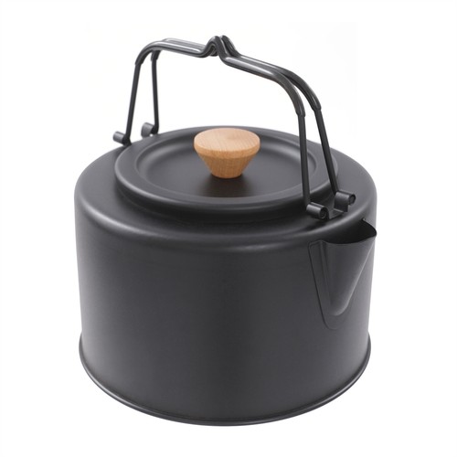 1L Camping Kettle Stainless Steel Kettle Open Campfire Coffee Tea Pot ...