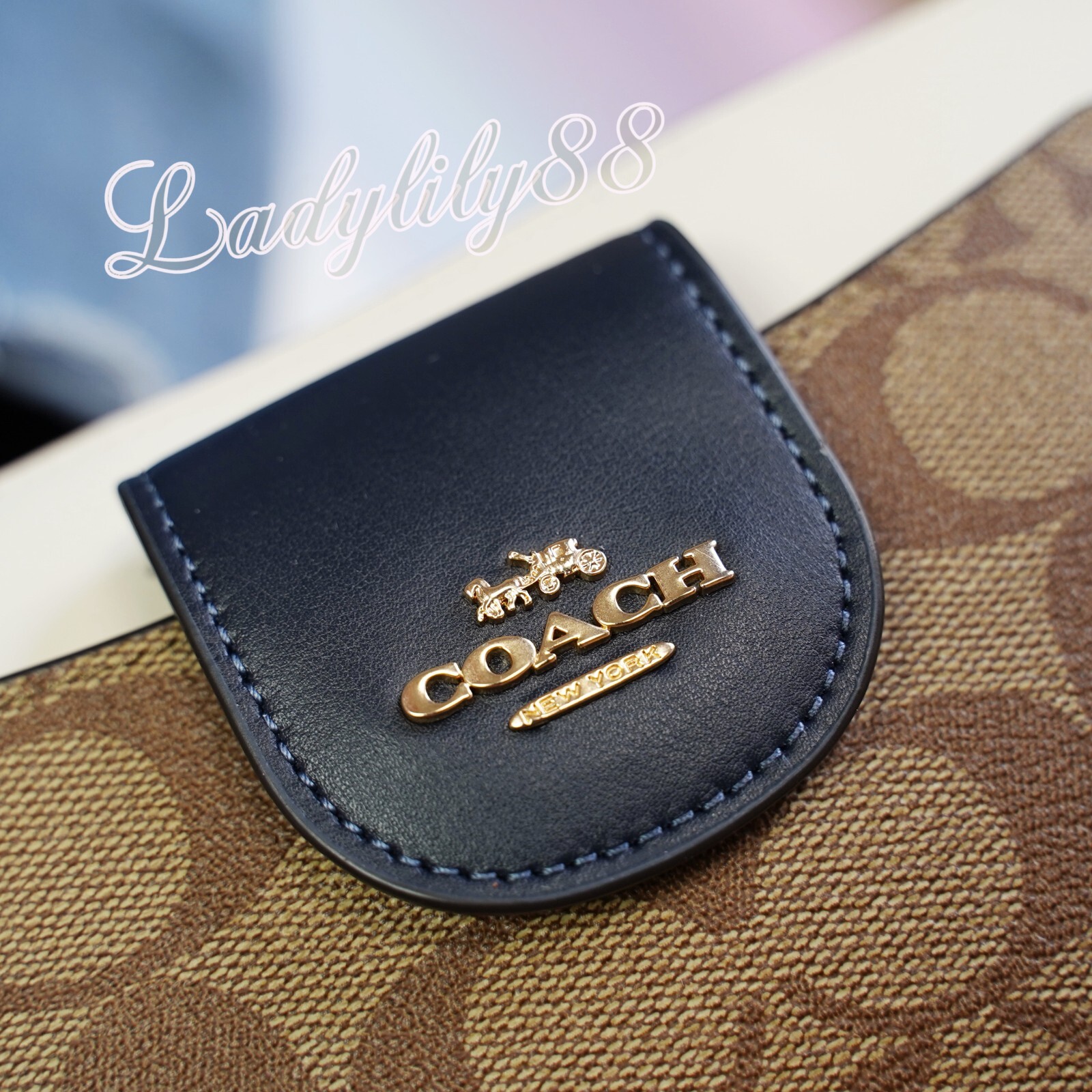 NWT Coach CF477 Poppy Crossbody In Colorblock Signature Canvas And Card ...