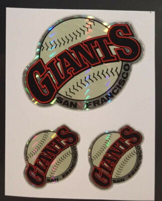 2 Vintage SF Giants MLB Baseball Color Logo Sports Decal Stickers ...