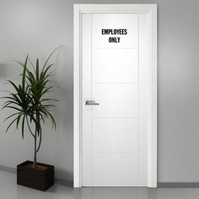 Employees Only Entrance Sign Sticker for Door Wall Window Decor Vinyl ...