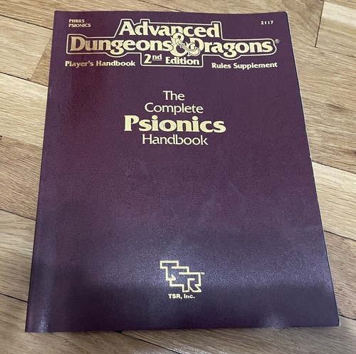 Advanced Dungeons & Dragons 2e The Complete Psionics Handbook TSR Original | eBay