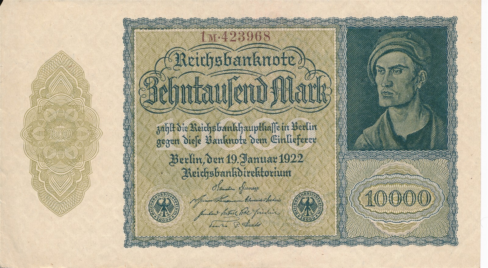 Currency Germany 1922 Dracula Banknote 10K Reich Mark Note Vampire ...