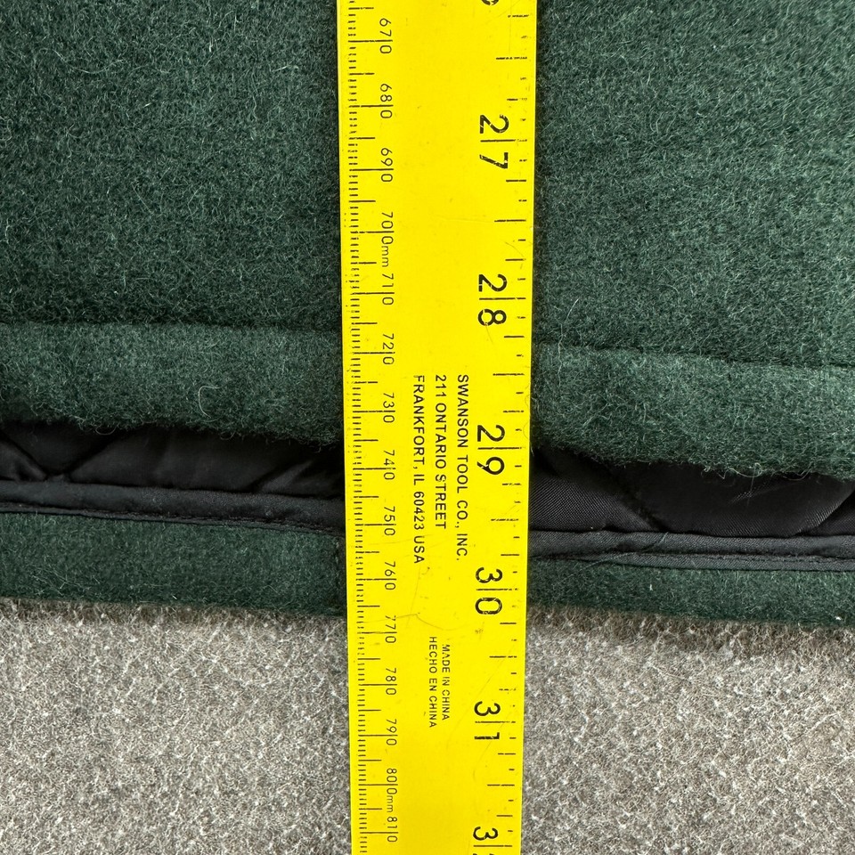 VINTAGE Codet Jacket Mens L Green Coat Mackinaw Wool Quilted Lined Zip ...