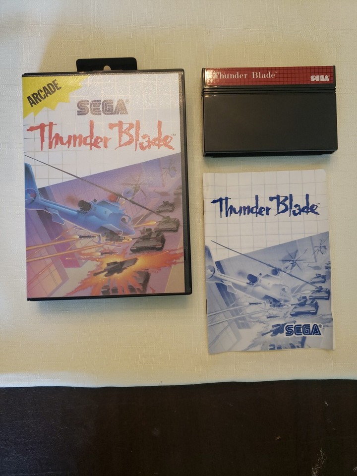 Thunder Blade (Sega Master System, 1988) (SMS) Orginal Case and Manual ...