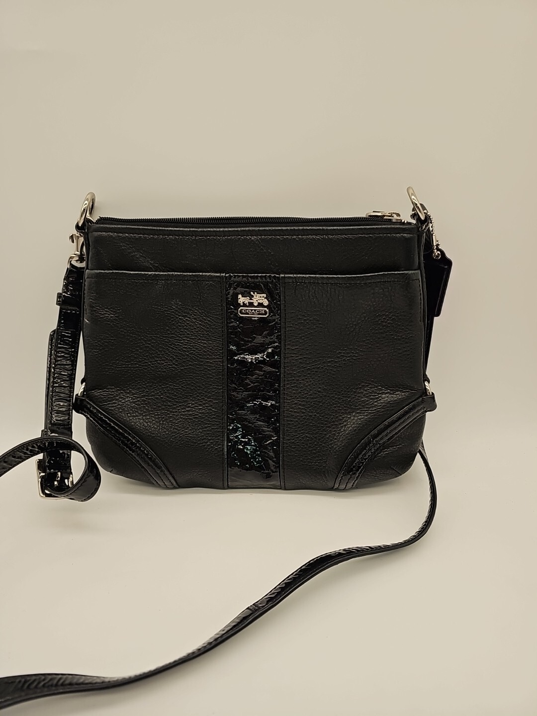 COACH 46913 CHELSEA LEATHER MINI SHOULDER BAG BLACK - Gem