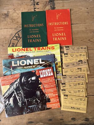 1947 1946 Lionel Instructions Walthers Decals MILW CNW 1950s Catalogs ...