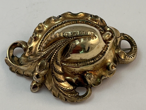 Antique Art Nouveau Gold Tone Repousse Lily Flower Brooch Pin | eBay