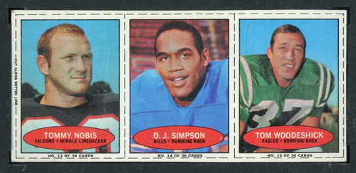 1971 Bazooka Panel Tommy Nobis, OJ Simpson, Tom Woodeshick SGC | eBay