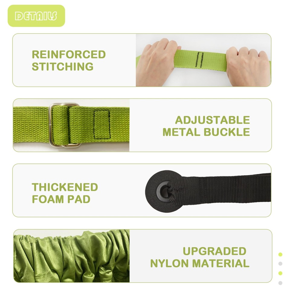 Waist Back Leg Stretch Strap Yoga Fitness Stretcher Back Bend Assist ...