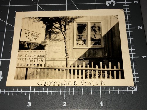 1930s Coronado CA California TAILOR SHOP Signs SIGN Vintage Snapshot ...