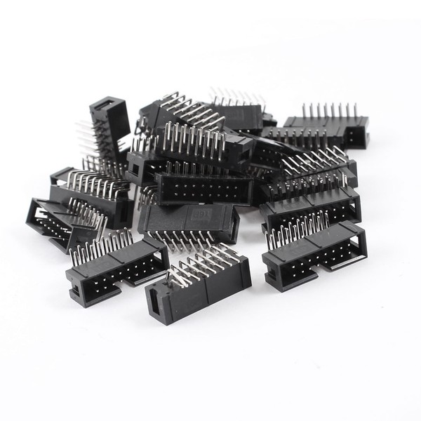 25 Pcs 2x8 Pin 16P 90 Degree PCB Mounting Connector Cable IDC Pin ...