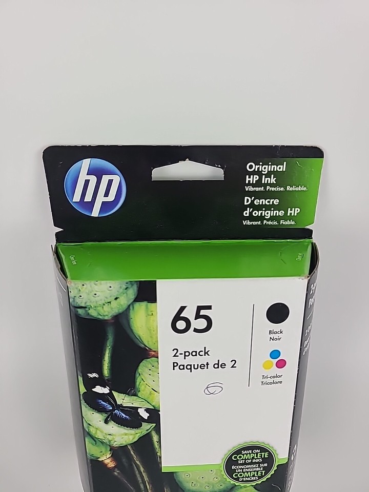 HP 65 Color Combo Pack Ink - Black & Tri-Color ( T0A36AN) New / April ...