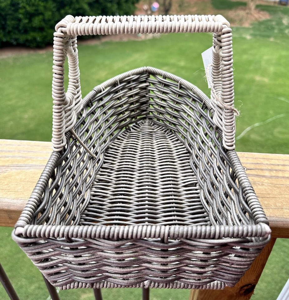 TUG BOAT SHAPED NANTUCKET SERVING BASKET & UTENSIL HOLDER SUMMER BEACH ...