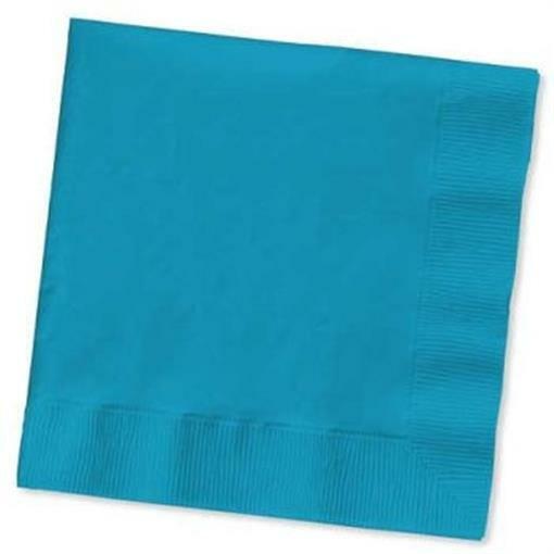 Turquoise Beverage Paper Napkins 50 Per Pack Tableware Decorations ...