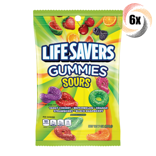 6x Bags Lifesavers Gummies Sours Assorted Chewy Candy 7oz | Fast ...