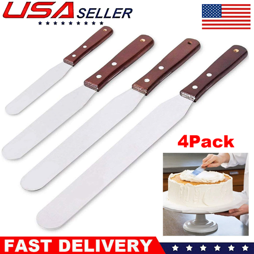 4Pcs Butter Knife Cake Icing Spatula Spreader Pastry Decorating Tool ...