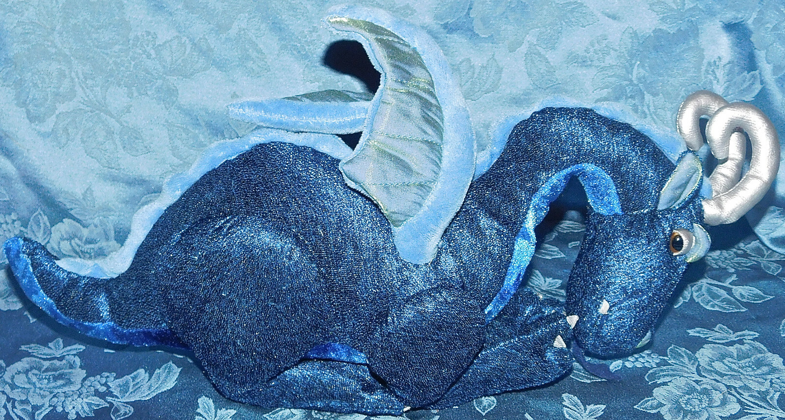 Manhattan Toy Blue Dragon Plush Royal Renaissance 14" Stuffed Animal ...