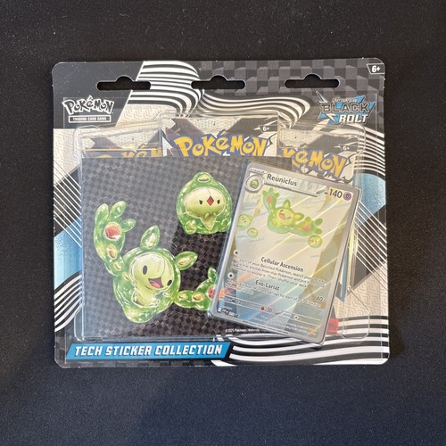 Pokemon - Black Bolt Tech Sticker Collection Blister (3 Packs + Promo ...