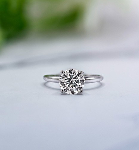 14K White Gold IGI Certified Lab-Grown Diamond Engagement Ring (2 CTW F ...